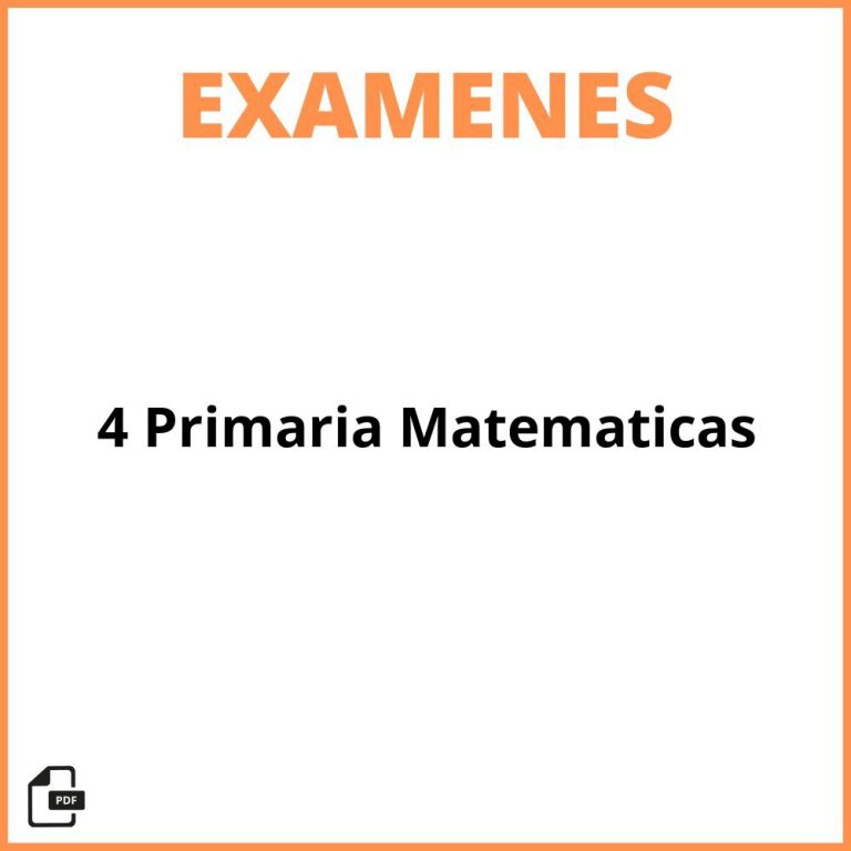 4 Primaria - Examenes Resueltos - Online Examenes