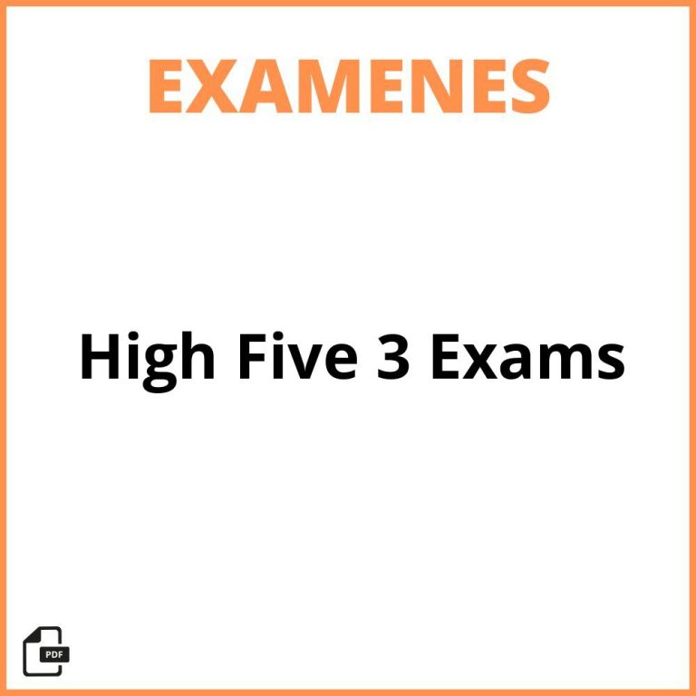 High Five 3 Macmillan Examenes 2025